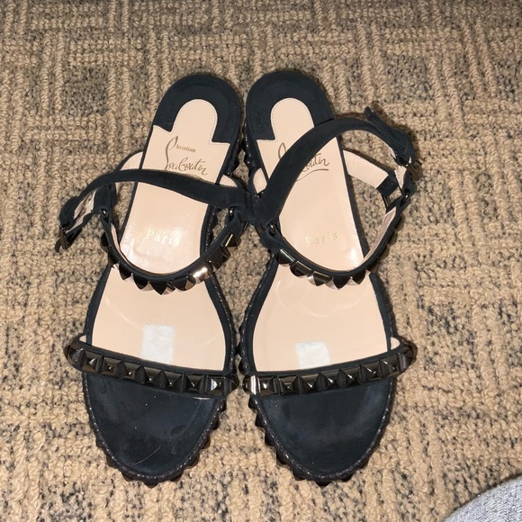 Christian Louboutin | Shoes | Christian Loubitan Studded Sandals | Poshmark